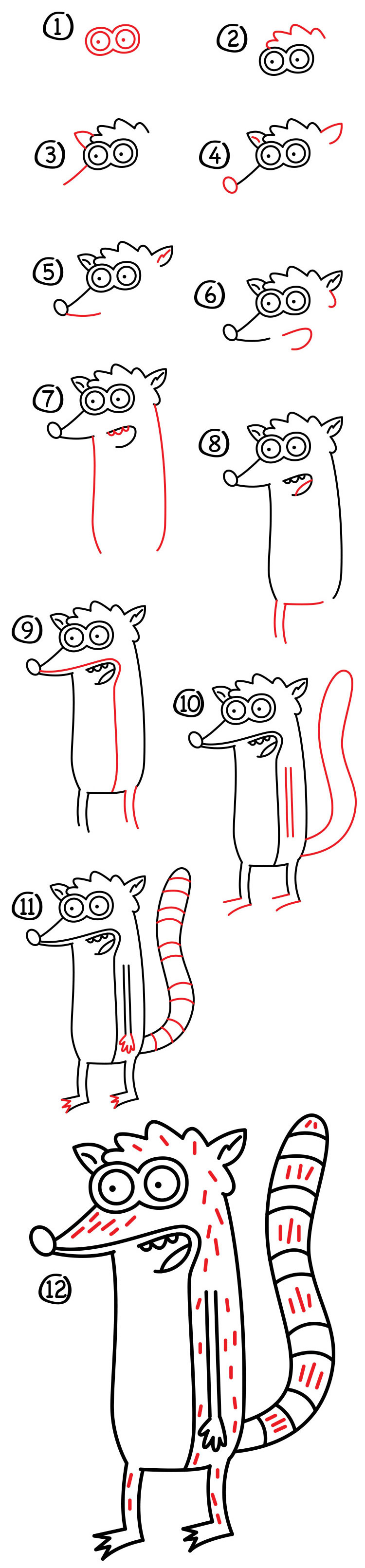 How To Draw Rigby From The Regular Show