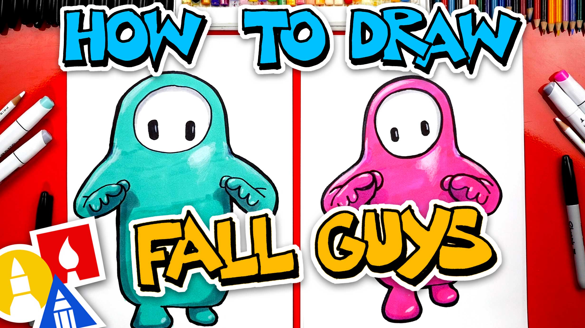 How To Draw Fall Guys Ultimate Knockout Art For Kids Hub